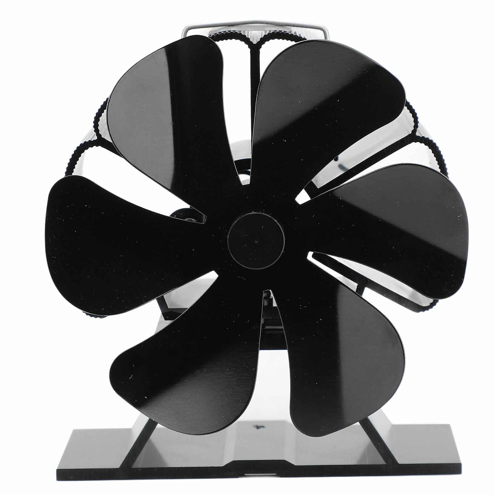 6-лопастной вентилятор для дровяной печи, каминный вентилятор с подогревом, тихая работа, устойчивый к высоким температурам алюминиевый сплав