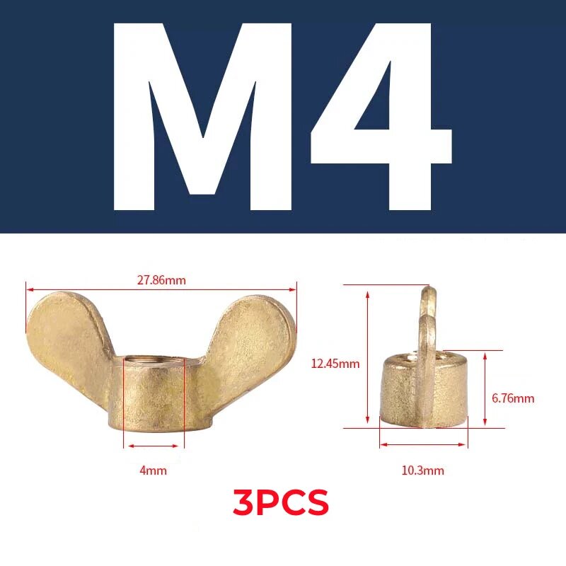 Латунные гайки-бабочки GB62 M3-M16