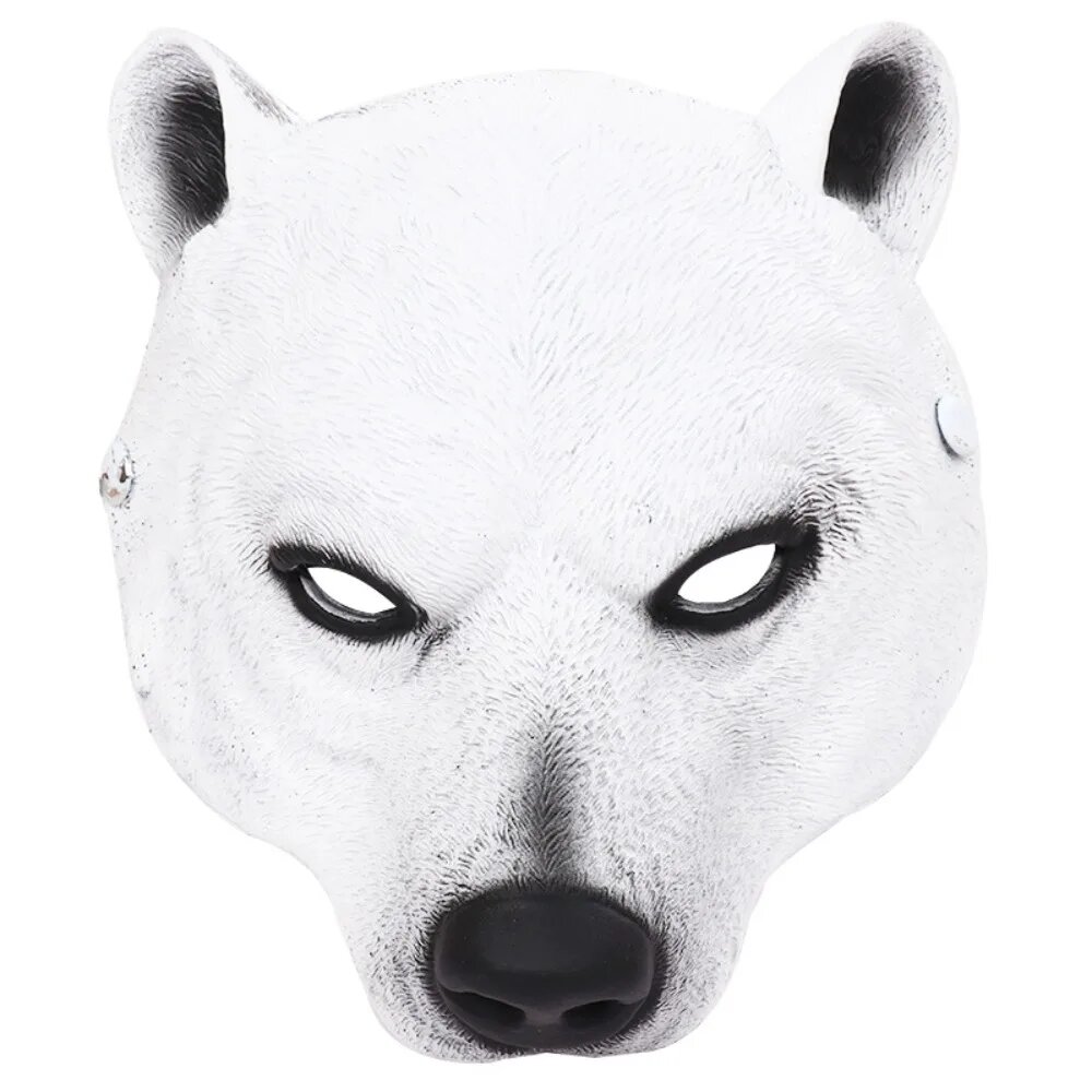 Реалистичная маска медведя для Хэллоуина Белый, Style 3