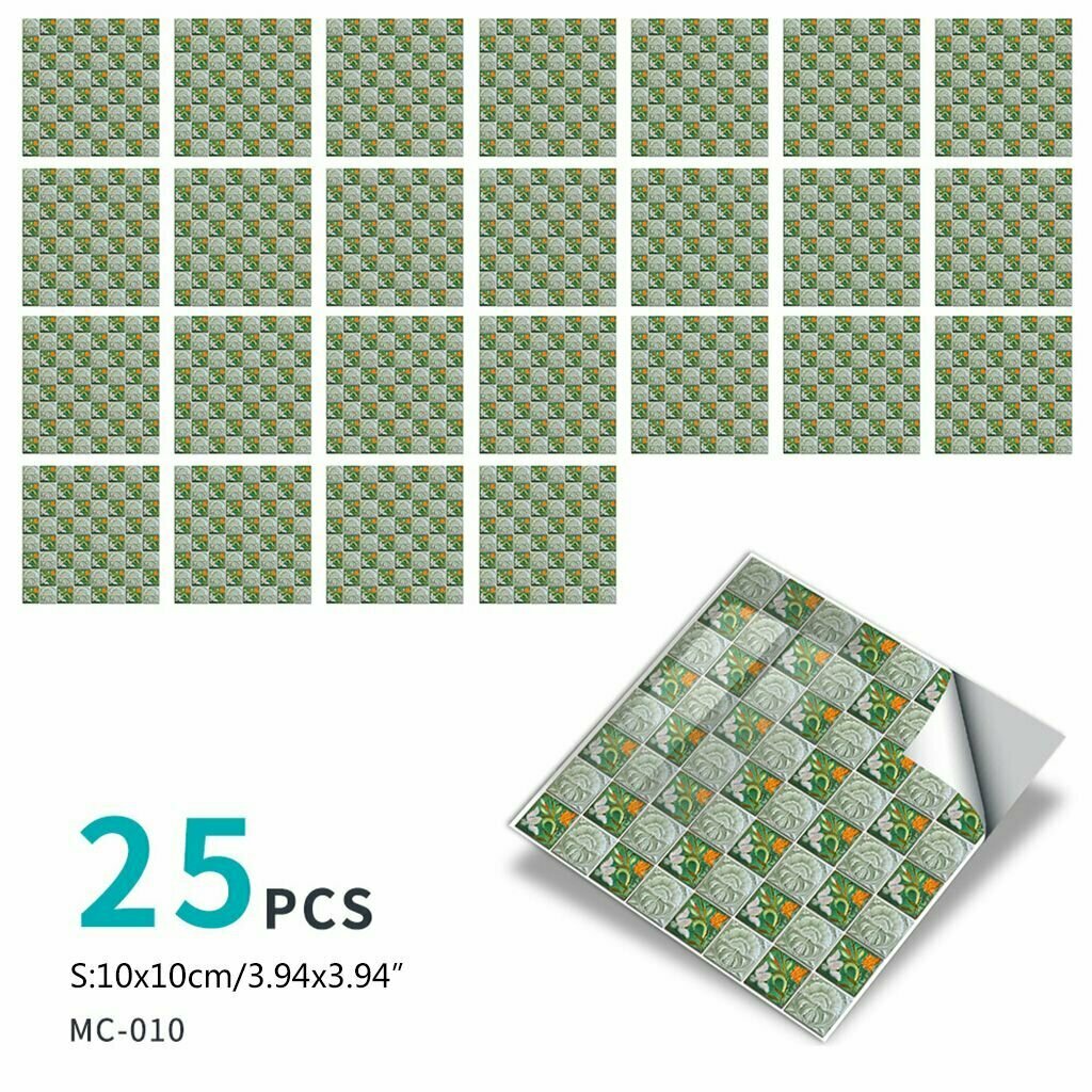 1 комплект из 25 предметов, маслостойкие мозаичные обои для кухни и ванной комнаты-small-MC-10