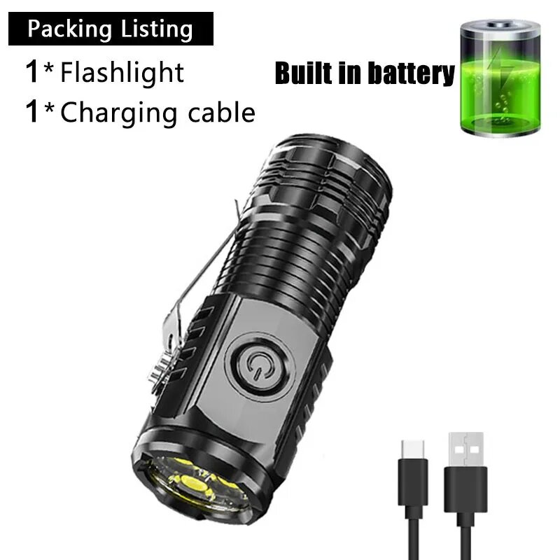 Портативный LED фонарик S312 1PC