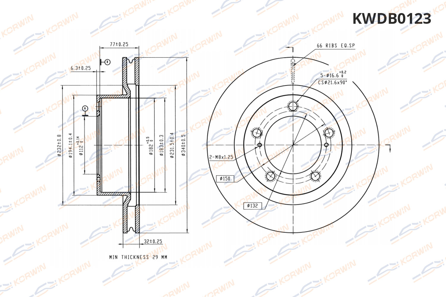 Диск тормозной передний Toyota Land Cruiser (200) 07- Lexus LX III 07-