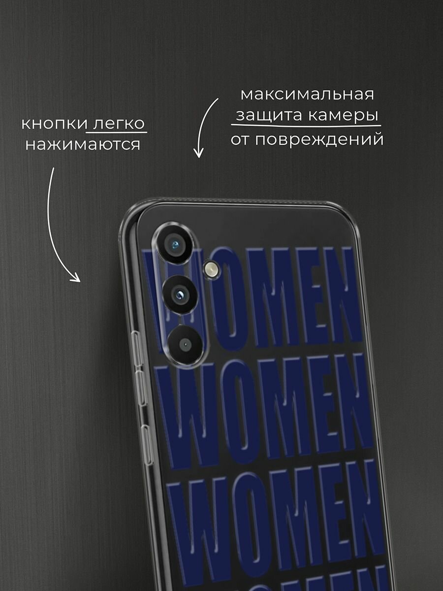 Чехол на Samsung Galaxy A34 / Самсунг A34 с принтом Woman blue — фото 1