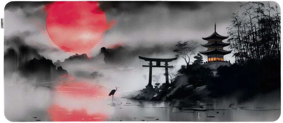 Коврик ARDOR GAMING Dark Asia Asahi (XL) черный, 900 мм x 400 мм x 4 мм