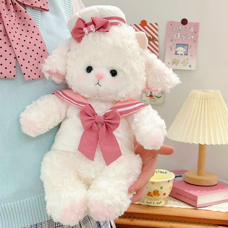 Милая плюшевая игрушка-овечка, кукла-подушка для сна, плюшевая игрушка-овечка для девочек, подарок на день рождения