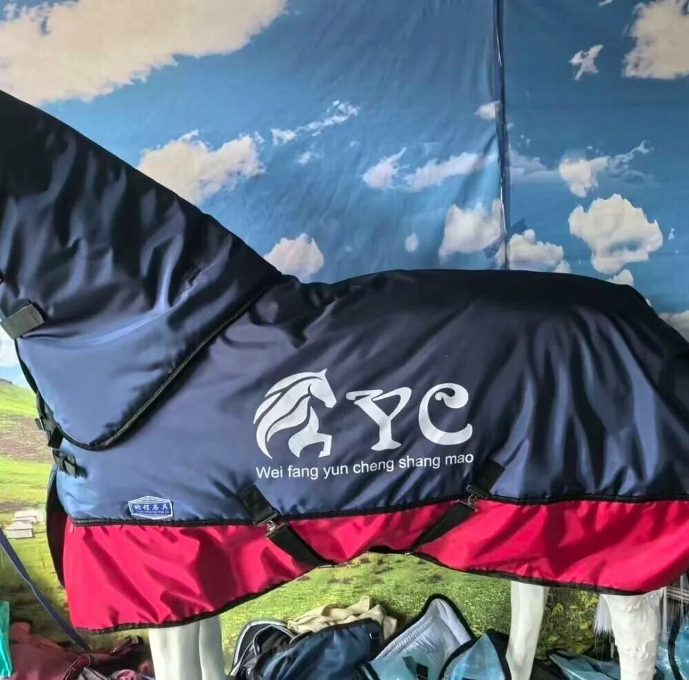 Попона для лошади с пришитым капором, 900D водонепроницаемый с хлопком, размер 145 см