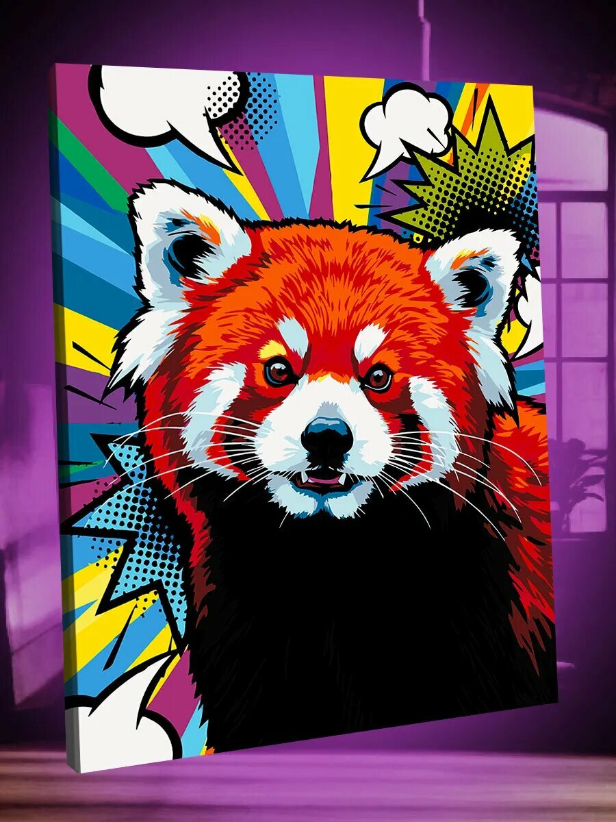 Картина по номерам Панда