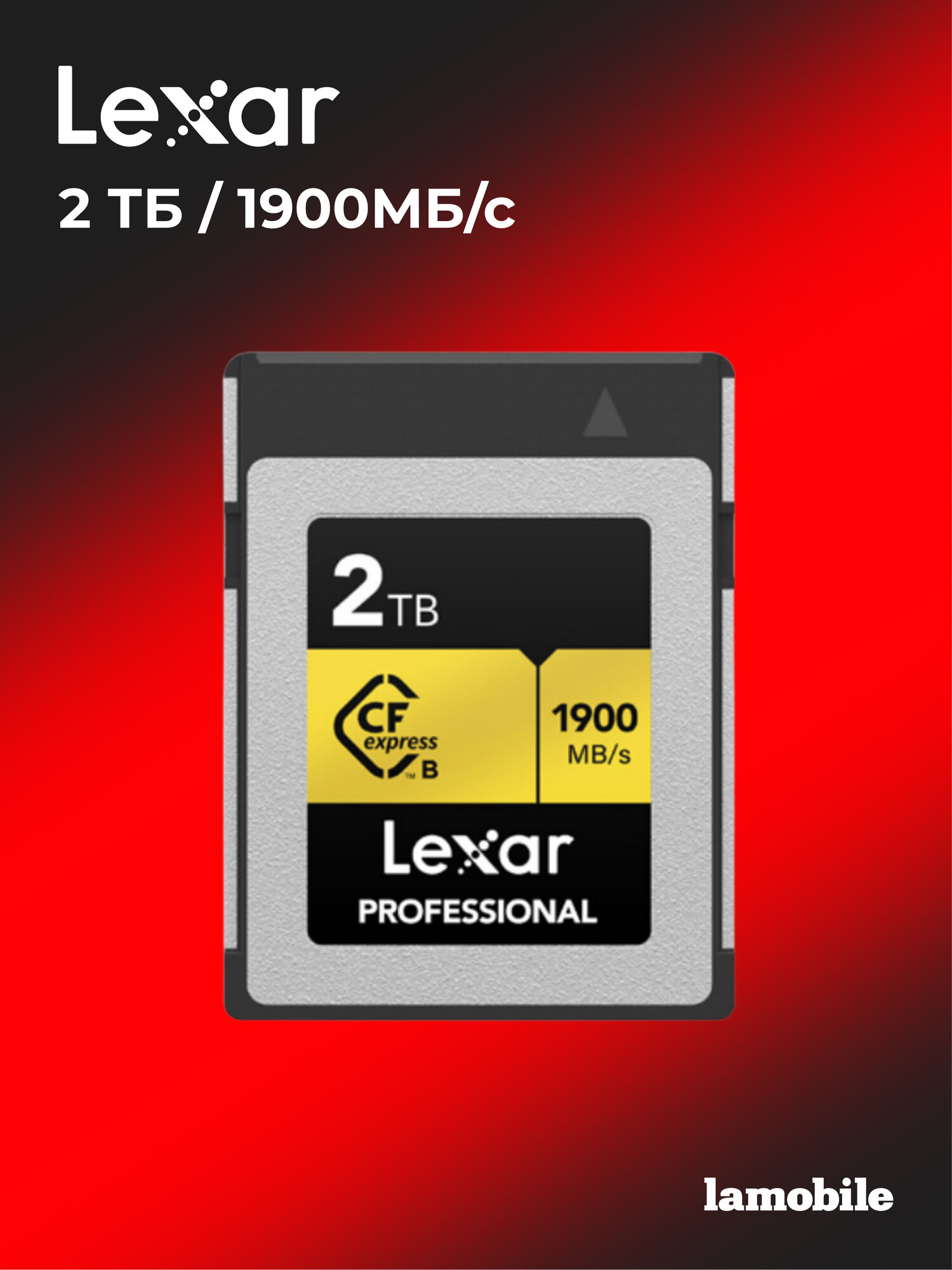 Карта памяти Lexar Professional CFexpress Type B GOLD, объем 2 Тб