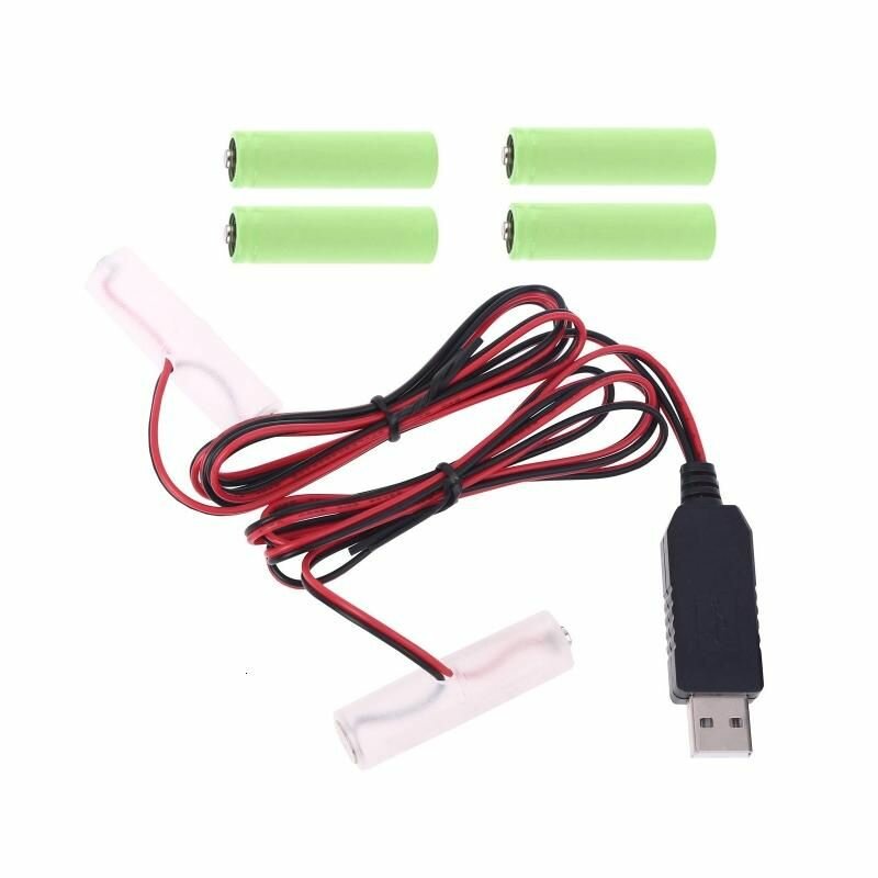 1 в 2 AA AAA Battery Eliminator USB-блок питания 4,5 В Адаптер может заменить 3 шт. батареек типа AA AAA для портативной рации, A