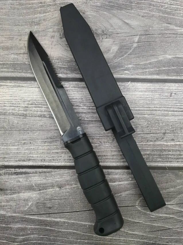 Нож Тигр, сталь У8, рукоять эластрон, чехол пластик, сквозной монтаж, Официальный магазин производителя Мастерская Семина