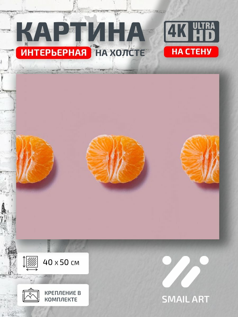 Картина на холсте интерьерная 40 на 50 на стену Дольки Abstract для студии абстракция декор