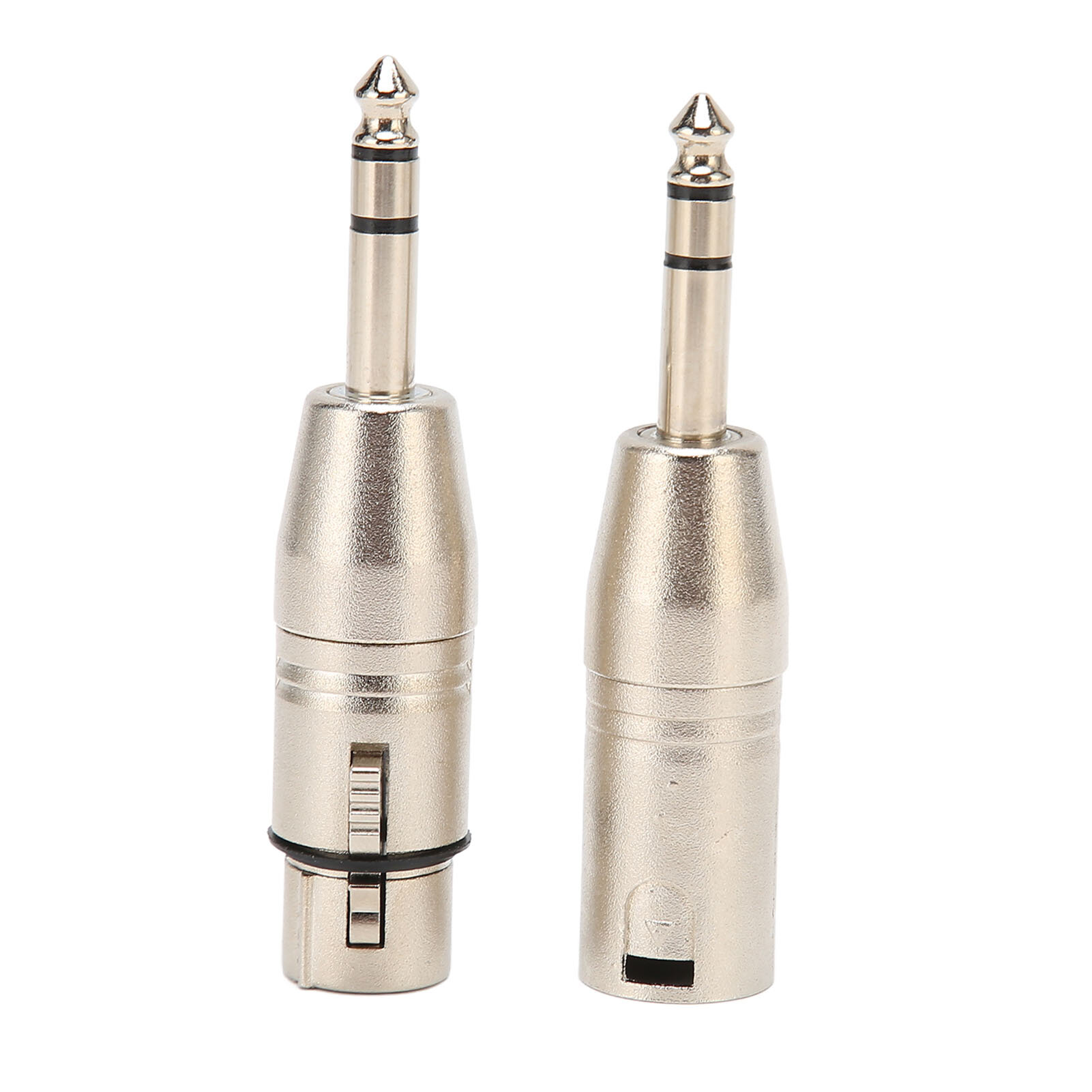 2Pcs 1/4 Inch TRS to XLR Adapter 6.5mm Stereo Male 3Pin Female and Balanced Sound Connector