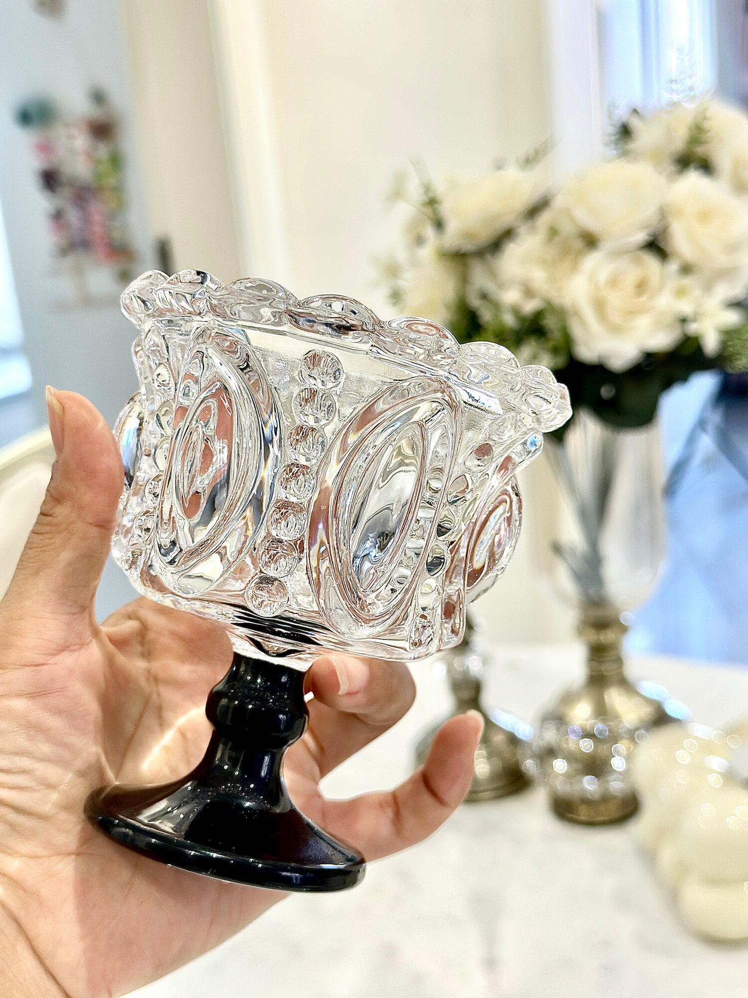 Стеклянная чашка для десерта, стаканы с рельефной росписью, стаканы для мороженого，бокал1 шт