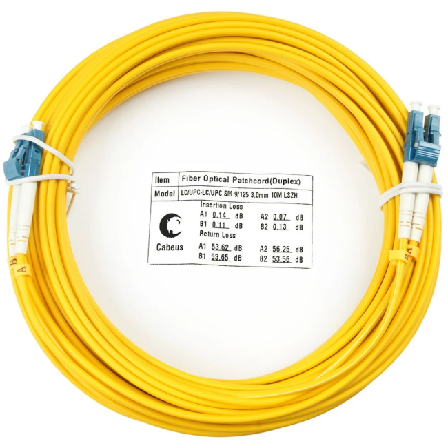 FOP(d)-9-LC-LC-15m Кабель патч-корд волоконно-оптический Cabeus duplex LC-LC 9/125 sm 15м LSZH
