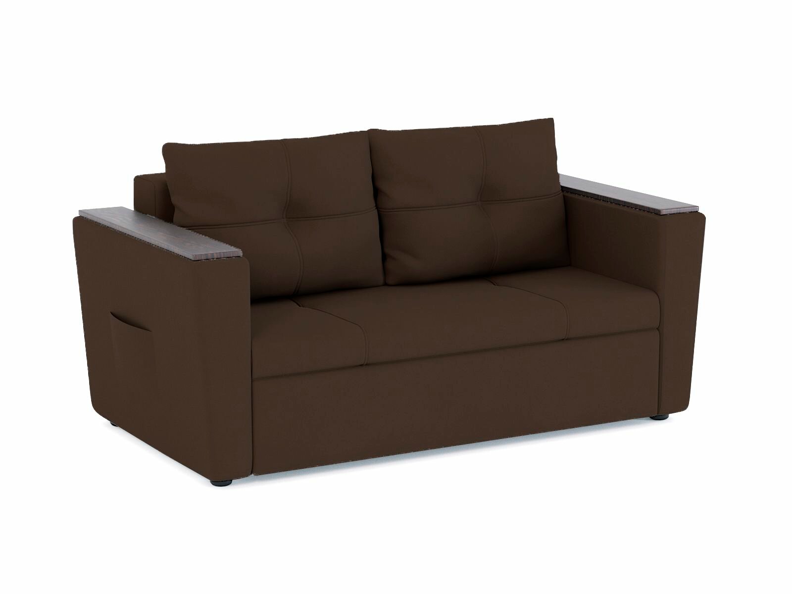 Диван - кровать Дубай Майами, трехсекционная еврокнижка, 175*90*96, велюр Зара Браун 20