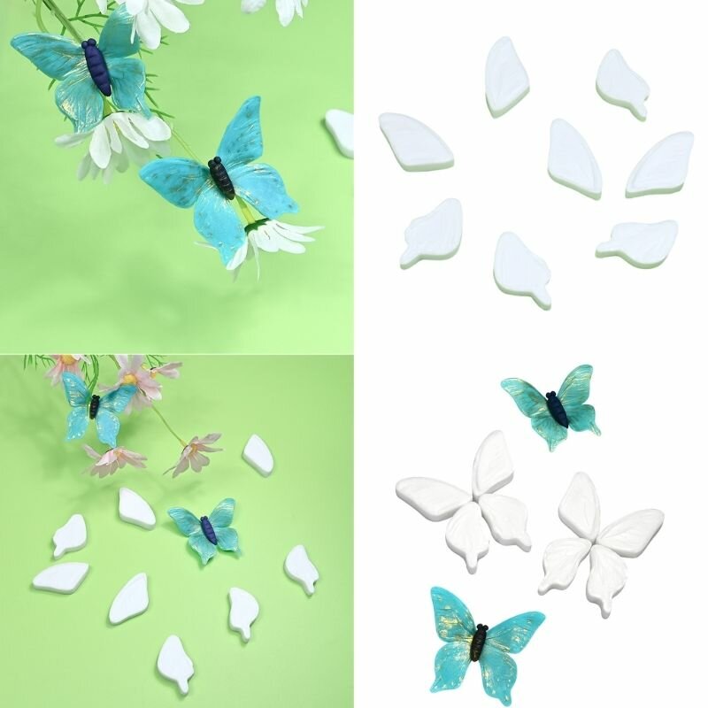 1 набор из 8 штук, силиконовая форма с рисунком бабочки