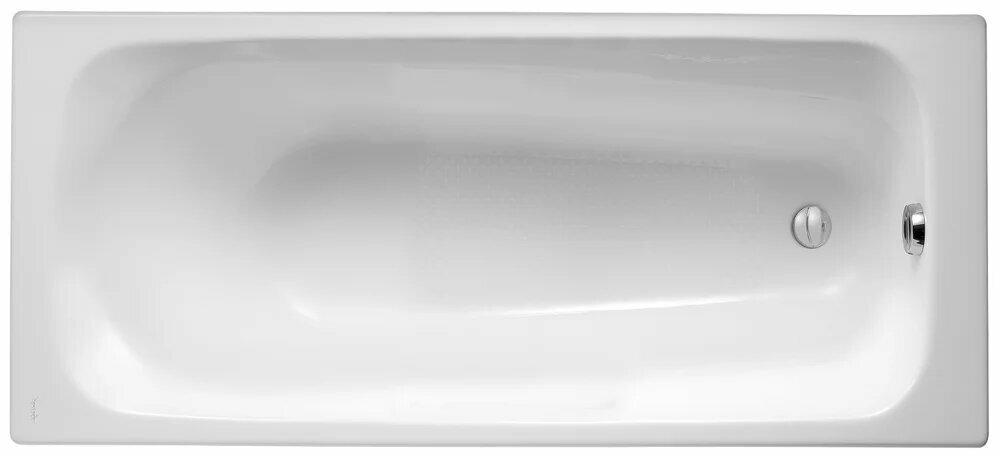 Чугунная ванна Jacob Delafon Melodie E2922-00 170x70, 152 л, пристенная, прямоугольная, белая, глянцевая, в современном стиле