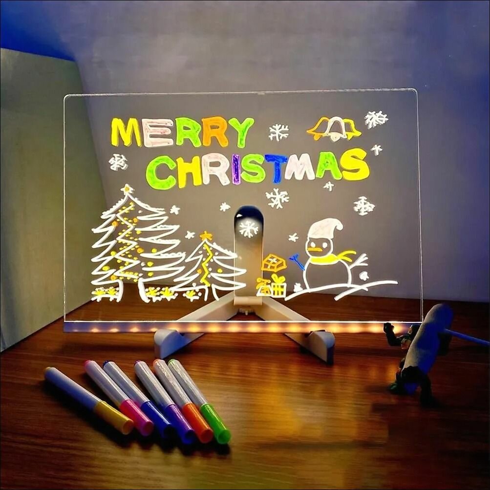 Светящаяся волшебная доска, Настольная лампа, Детский ночник для сна, доска для рисования для детей