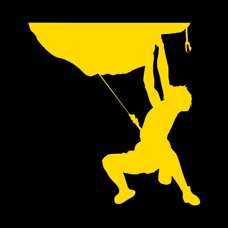 CK2927# наклейки на авто Скалолаз вектор силуэт водонепроницаемые наклейки на машину CK2927-Yellow