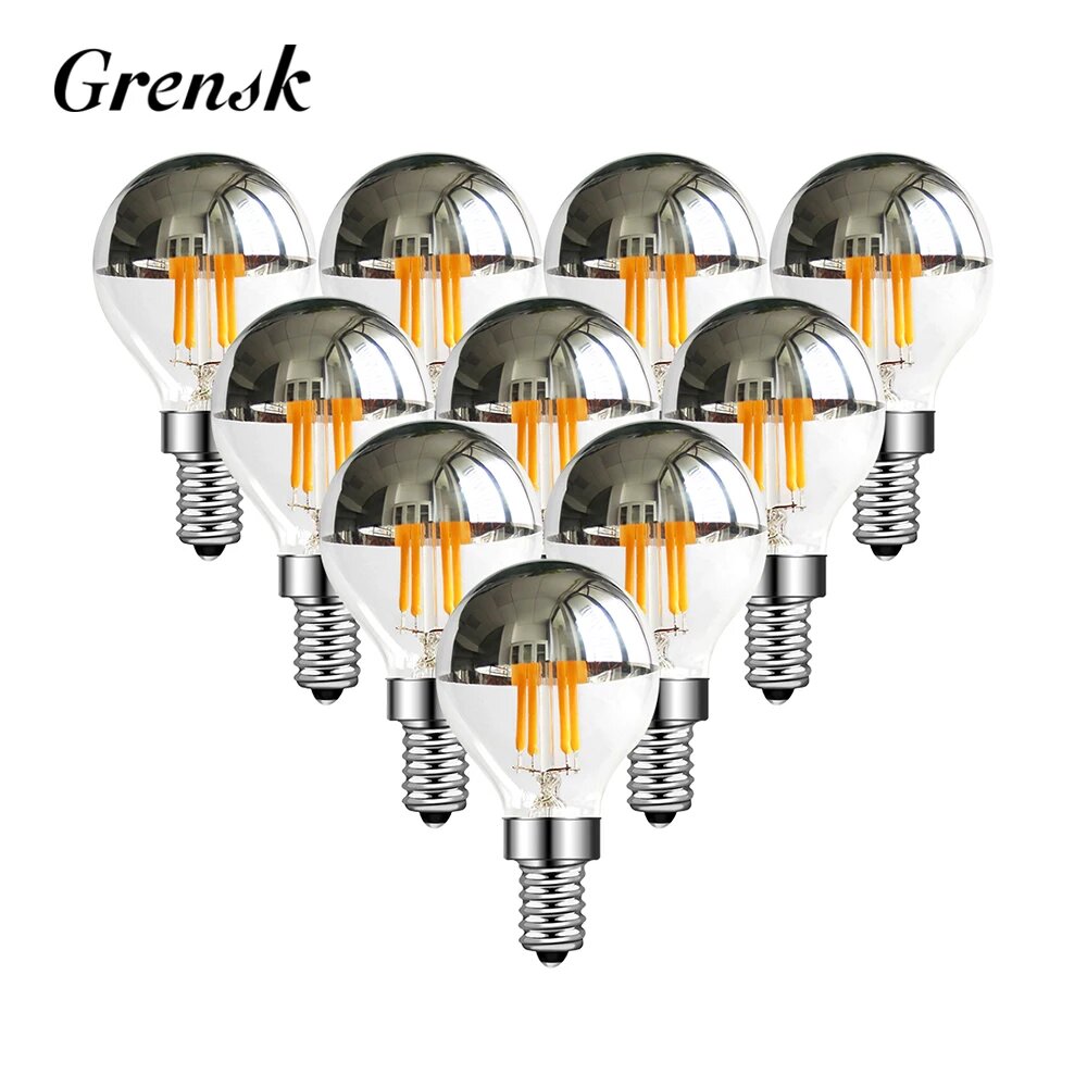 Светодиодные лампы Grensk G45 теплый белый 2700K 4Вт E12 E14 E26 E27 4W E14 220V