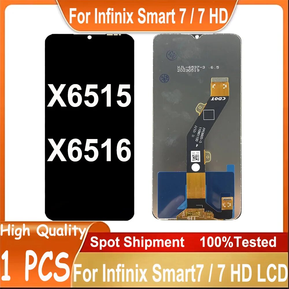6,6 "оригинальный ЖК-дисплей для Infinix Smart 7 X6515 Smart7 HD X6516, дигитайзер X6516 No Frame