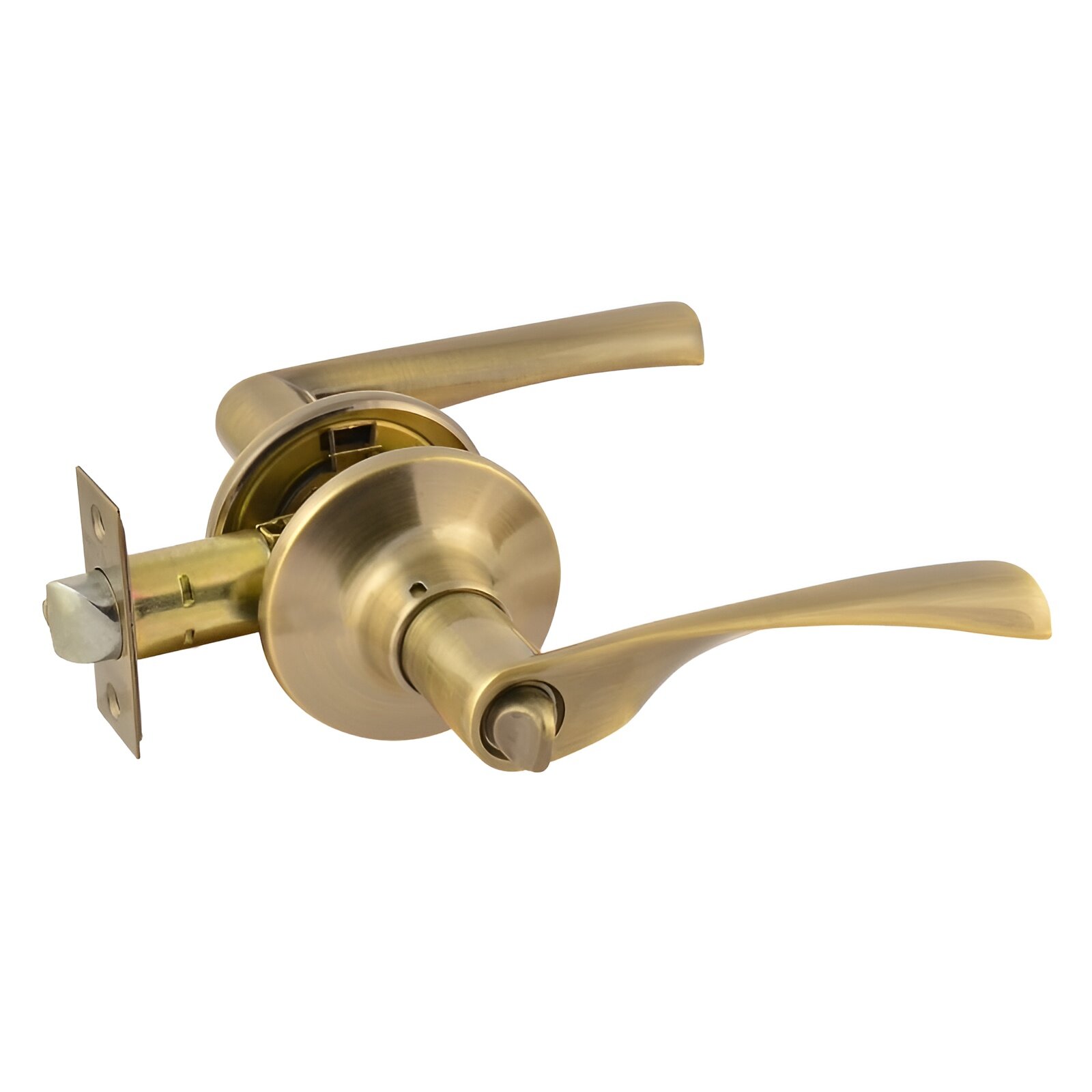 Ручка-защелка Нора-М ЗВ2-03-STD, фиксатор, цвет: старая бронза