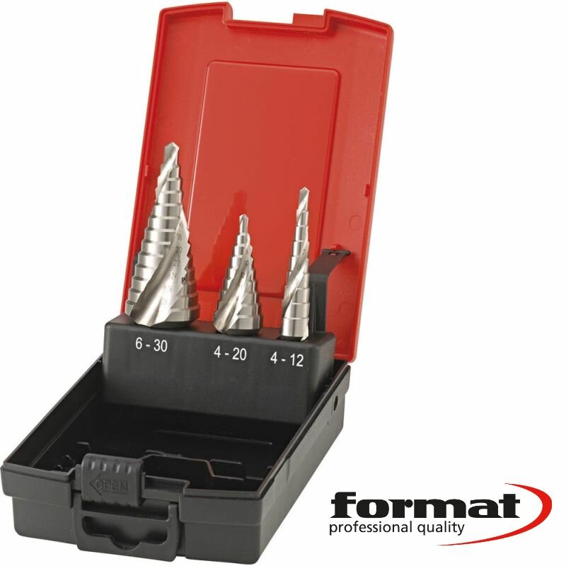 Набор сверл с коническим хвостовиком Бит HSS 4-12/4-20/6-30 Format 1322 0100 Fplus
