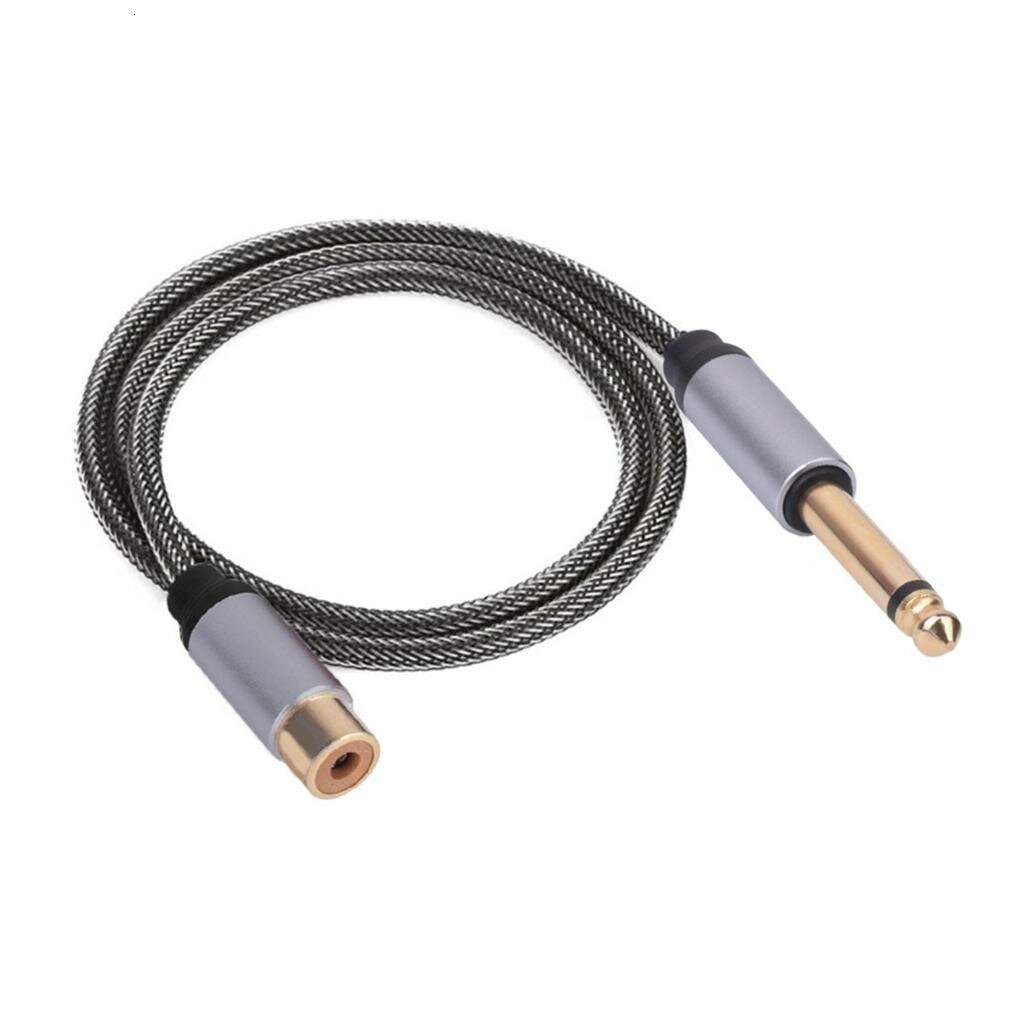 6.35 большой двухжильный аудиокабель от мужчины к женщине RCA к lotus head mono audio-3 м