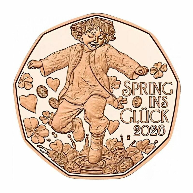 5 евро Австрии 2026 г. Прыгай от радости
