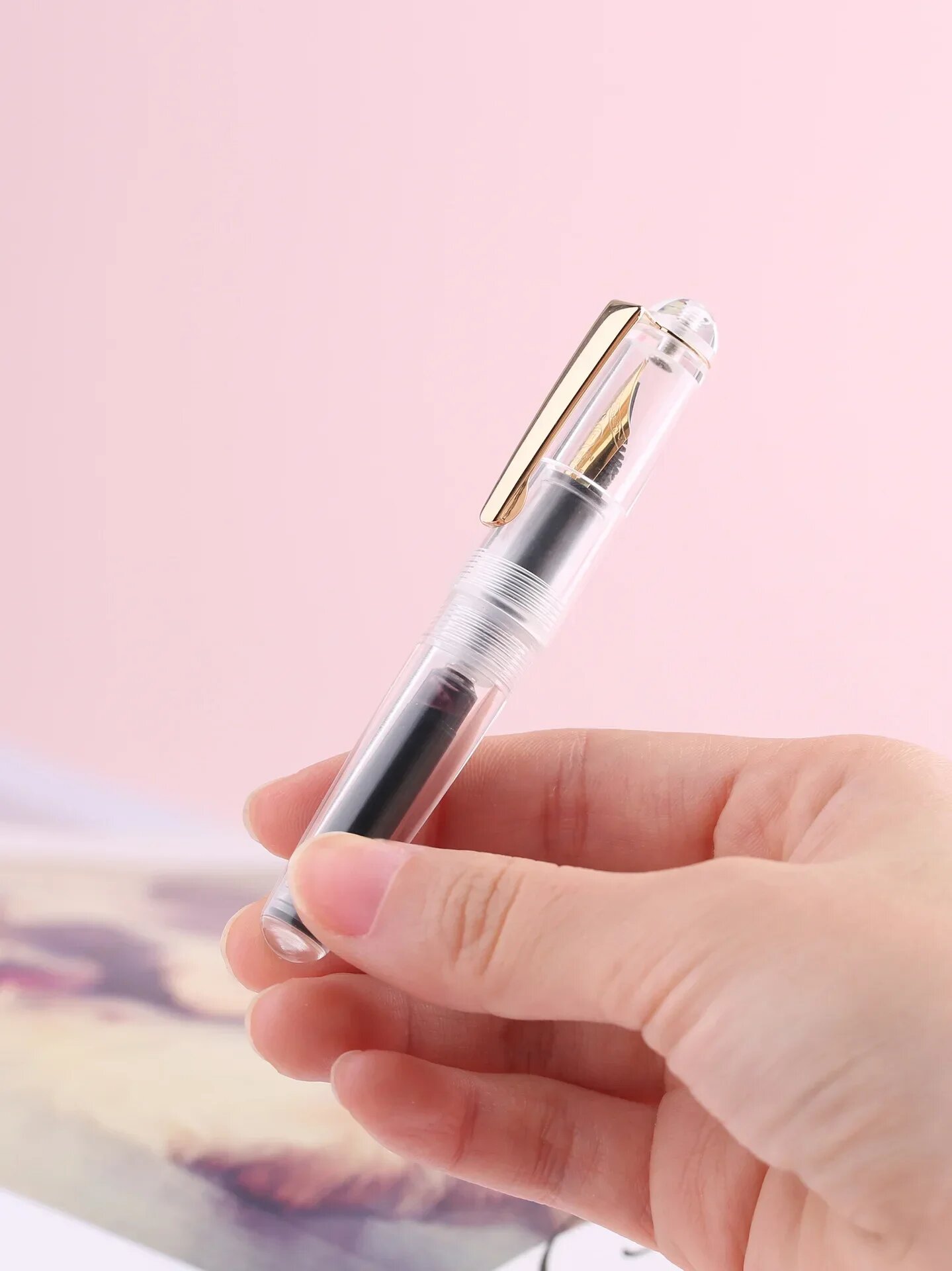 Moonman Q2 ручка перьевая мини 0.5MM, прозрачная