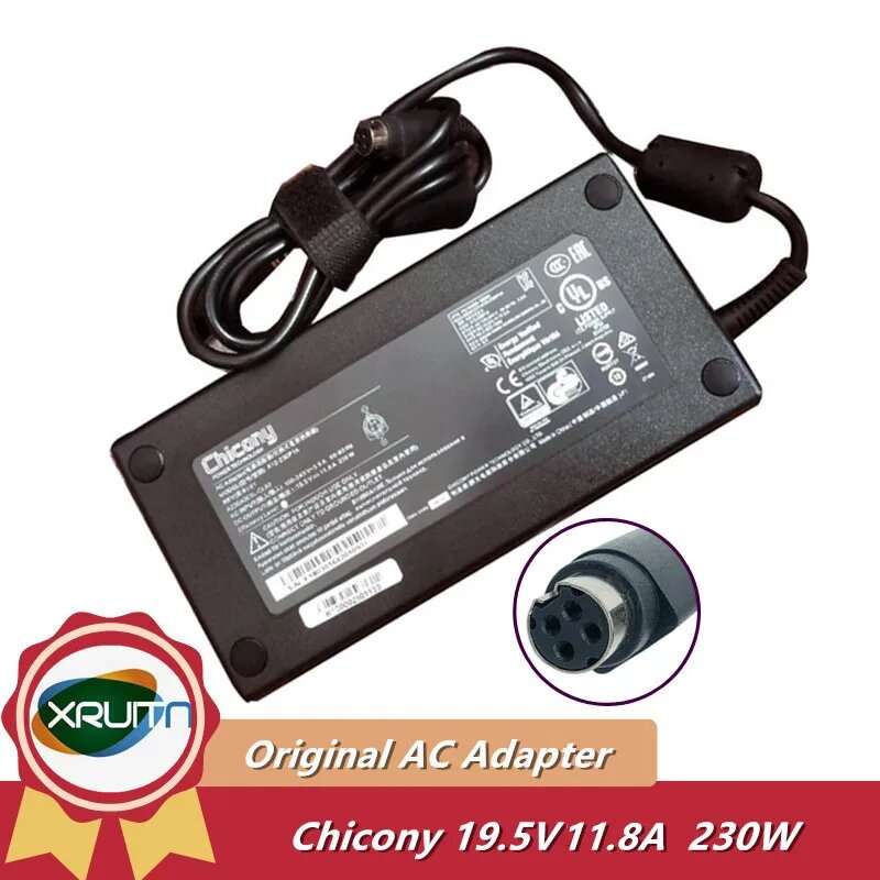 Оригинальное зарядное устройство Chicony 230 Вт для Sager NP8278 Without AC Cable