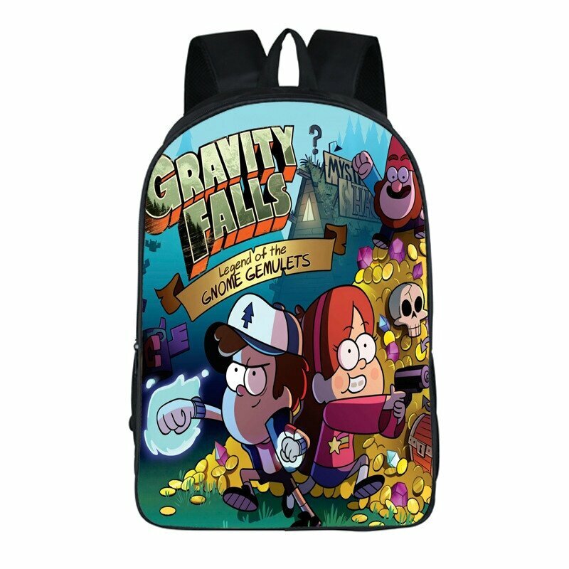 Рюкзак ученика Gravity Falls из высококачественного полиэстера с просторным основным отделением, №1