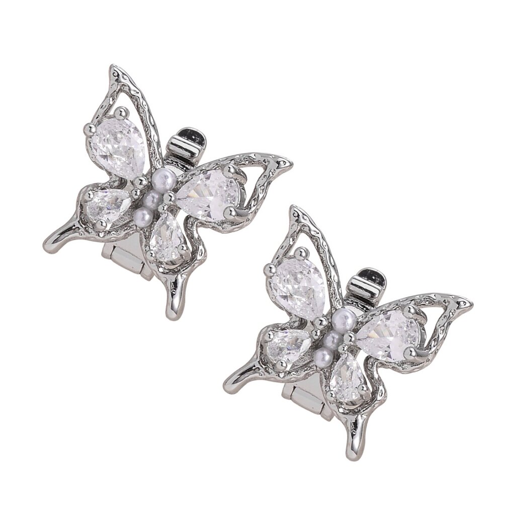 Подходит для наушников freeclip с бриллиантовой пряжкой, бабочкой и жемчужным зажимом для ушей