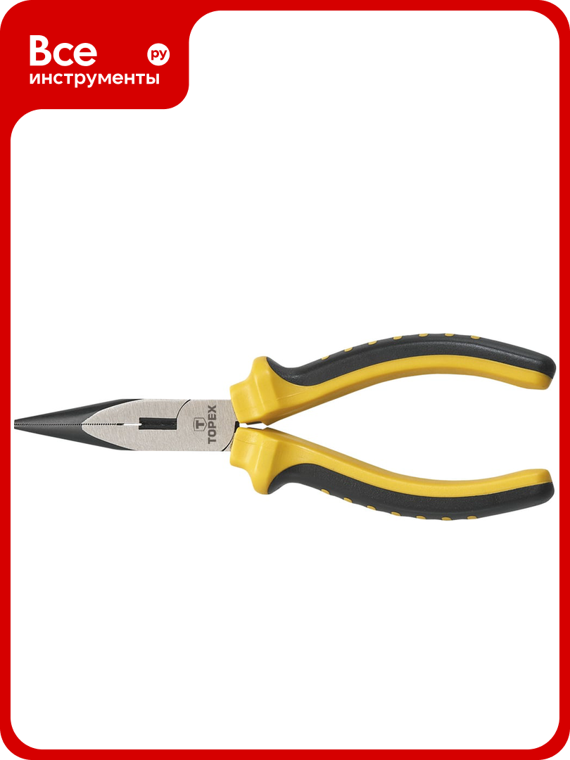 Удлиненные прямые плоскогубцы TOPEX 160 мм 32D101 для надежного зажима деталей