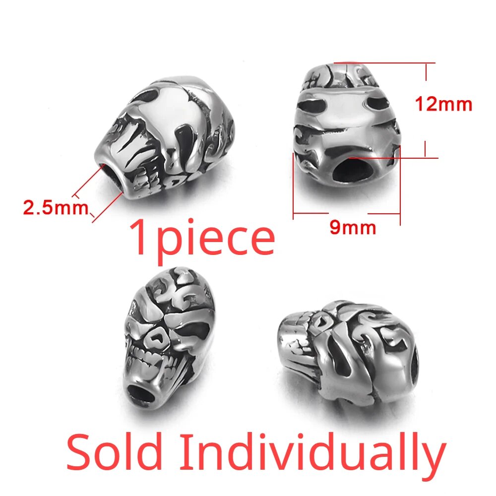 EMBLAASK Бусины-черепа из нержавеющей стали 1 piece Skull 12