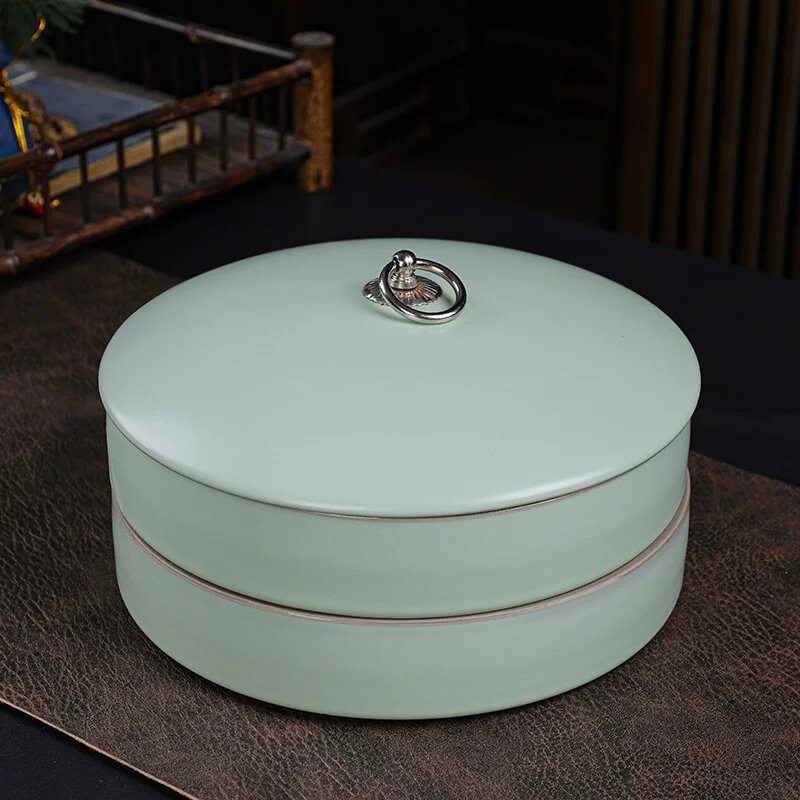 Geyao чайная банка керамическая большая банка для чая с крышкой белый чай Пуэр чайный торт банка упаковка для чая