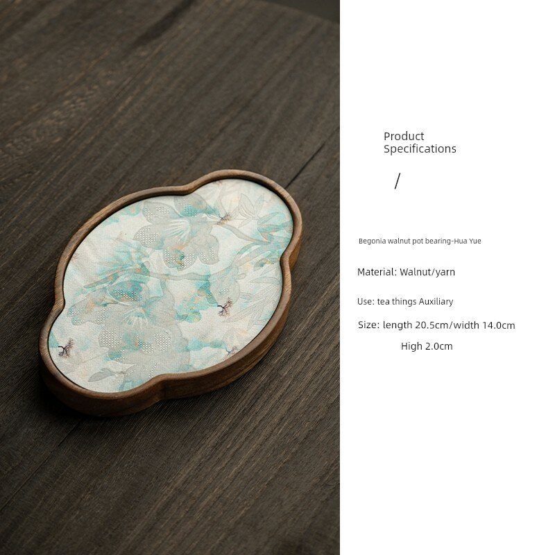 Горшок из грецкого ореха со столом для сухого заваривания, маленький поднос для чая в стиле шинуазри, поднос для чая из