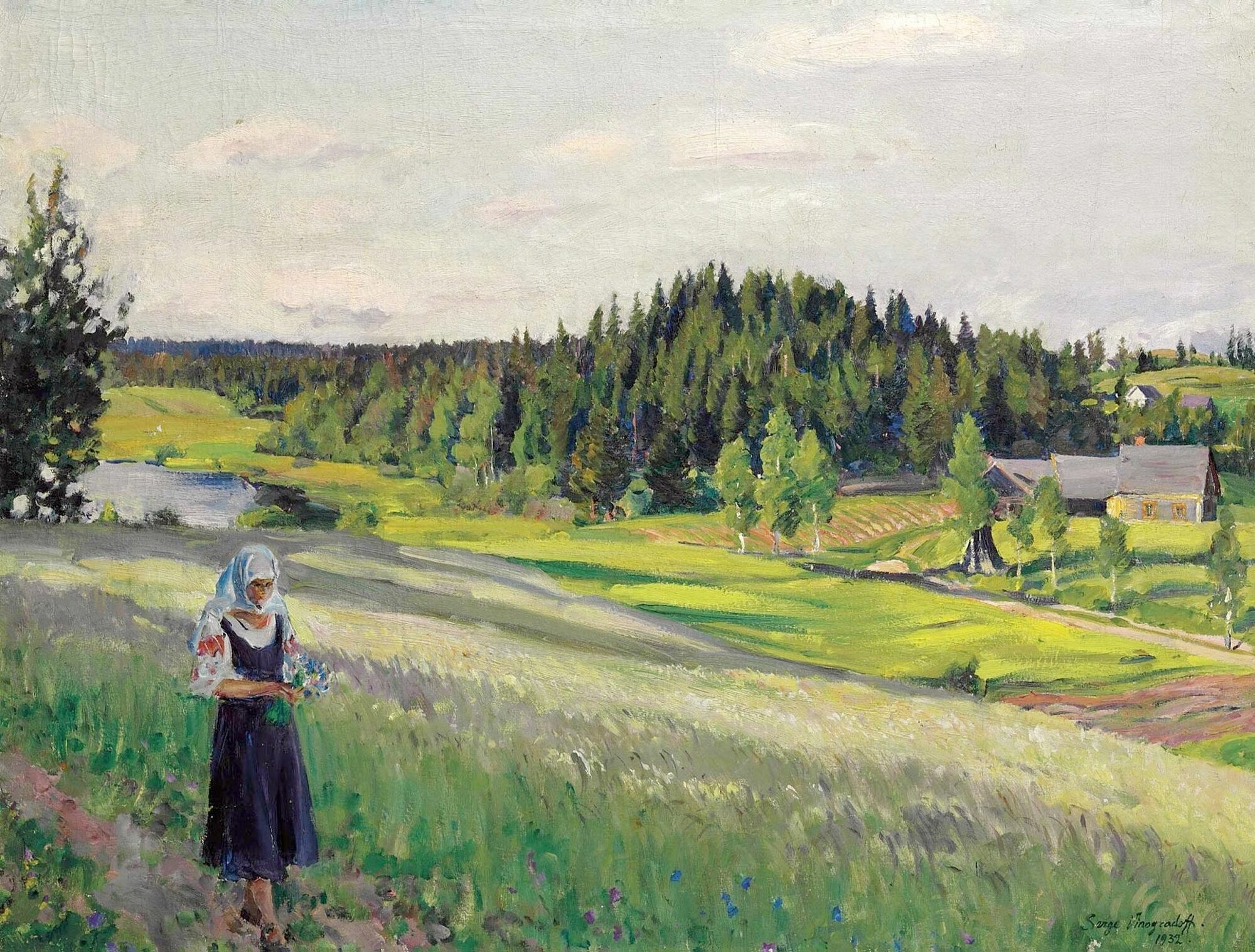 Картина Виноградова Сергея Тихий вечер 80х60 см.