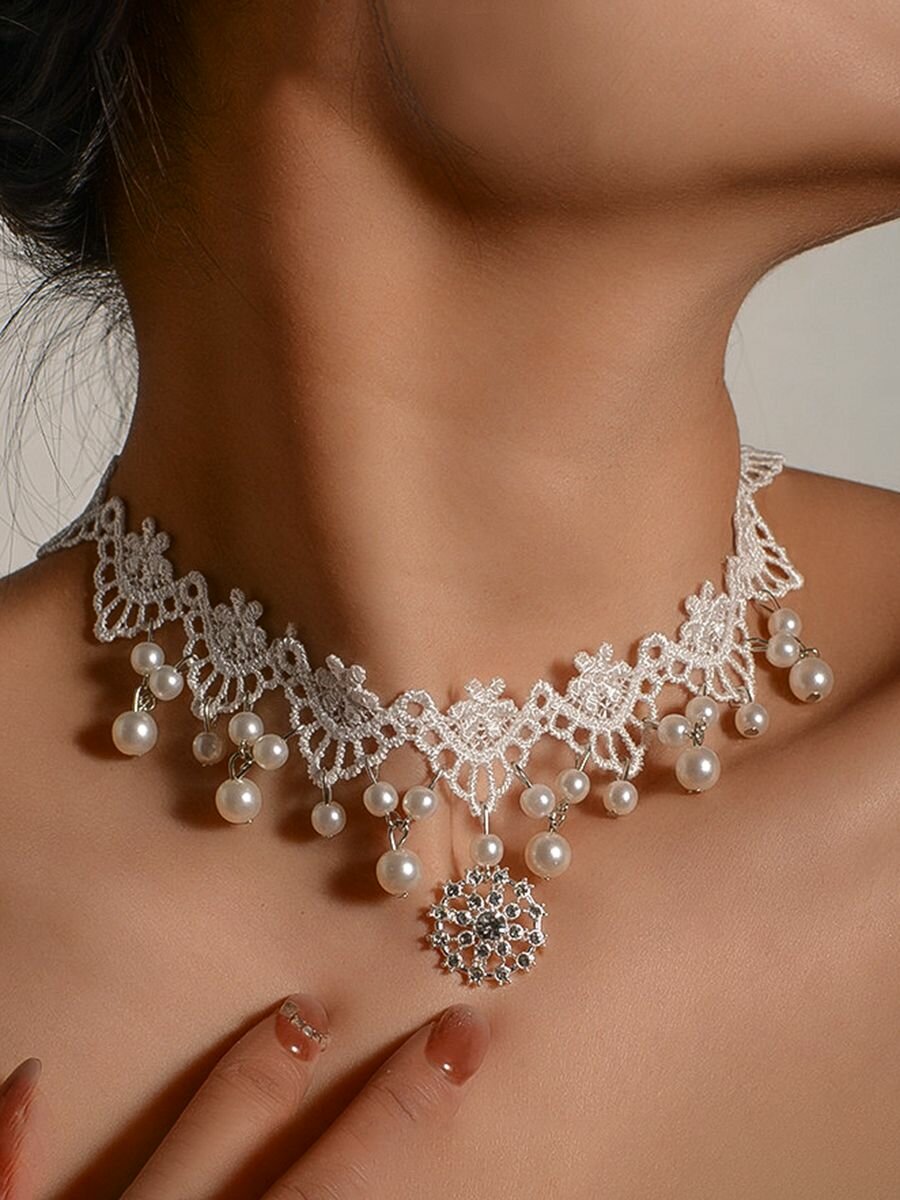 Колье, жемчуг имитация