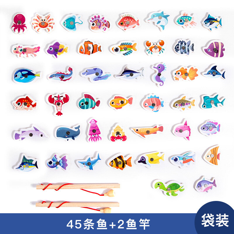 Детская магнитная рыбалка игрушка 1 один 3 года 2 мужчины и женщины дети 6 развивающих детей малышей два с половиной