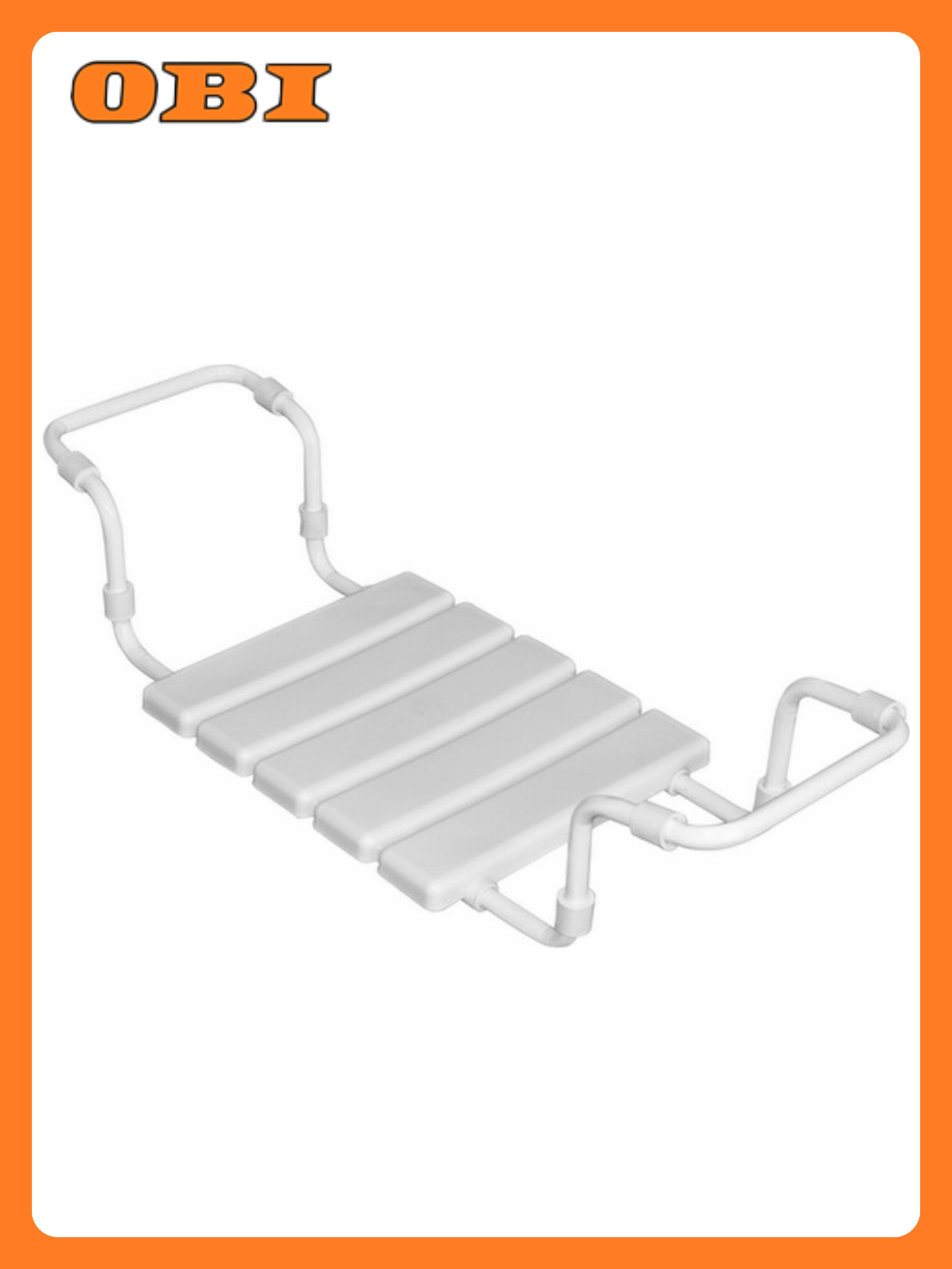 Сиденье для ванной VIOLET, сталь, пластик, белое, максимальная нагрузка 160 кг