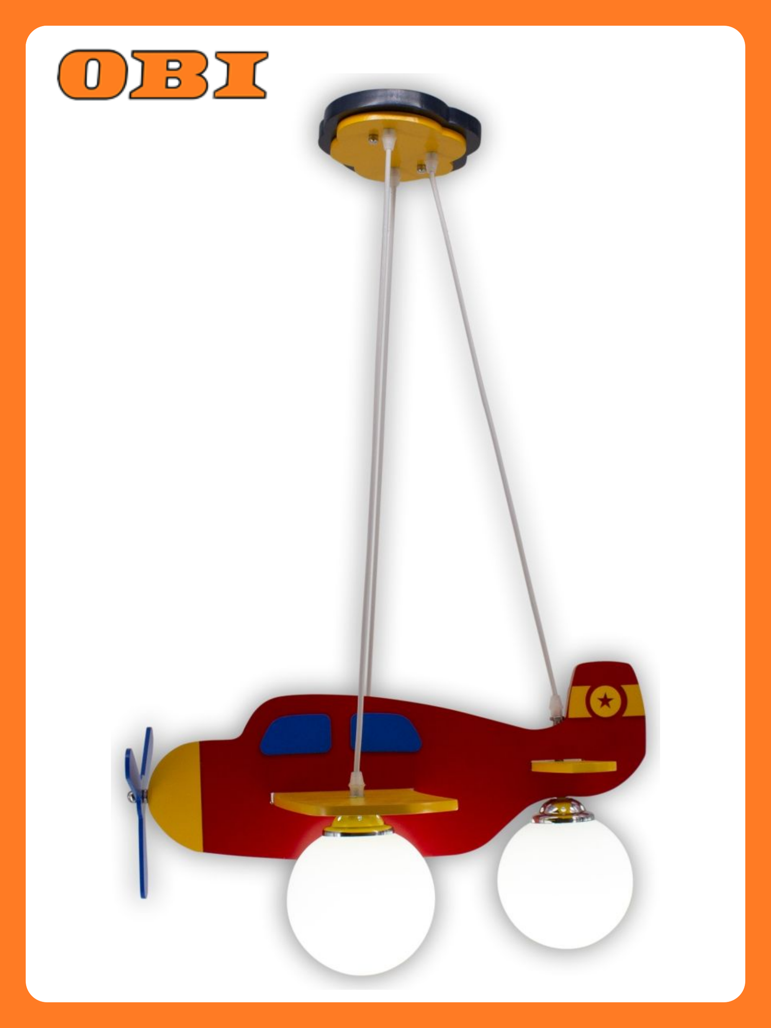 Светильник Leek LE CH SALEM, E27x3, для детской, красный, 120Вт