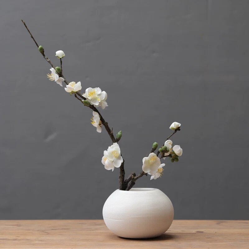 Искусственные цветы в китайском стиле: композиция из искусственных сливовых цветов, декоративные шелковые цветы для