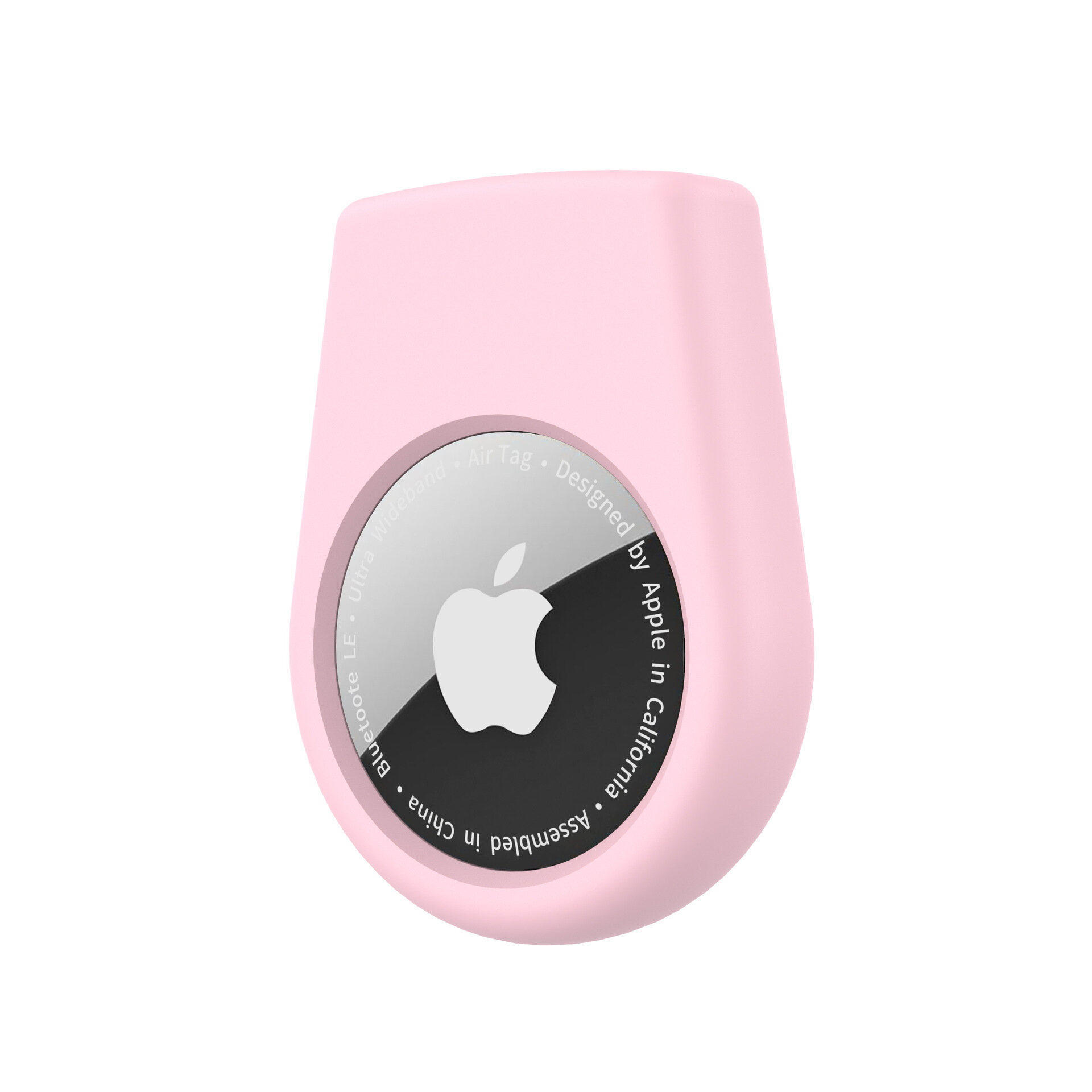 Прочная силиконовая защитная накладка для Apple AirTag с креплением-зажимом, розовый цвет, надежная защита от потери
