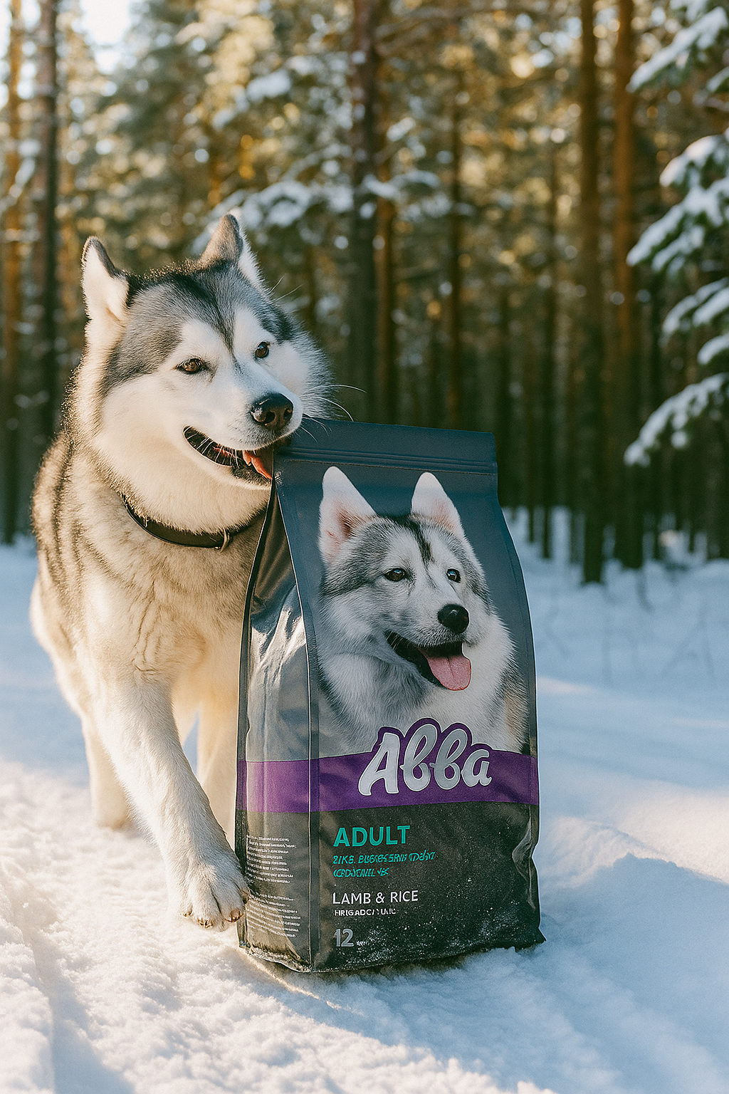 Корм Авва для взрослых собак с ягненком и рисом, упаковка 12кг