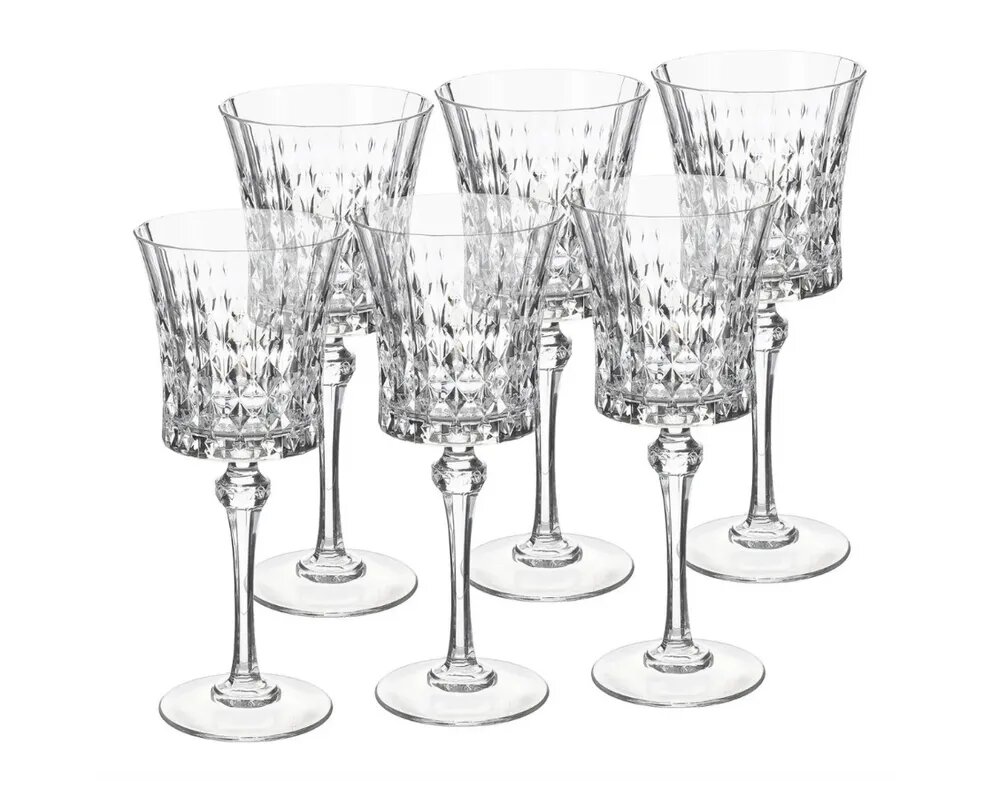 Бокал Eclat Cristal D'arques Lady Diamond 270 мл, хрустальное стекло, 6 шт в подарочной упаковке