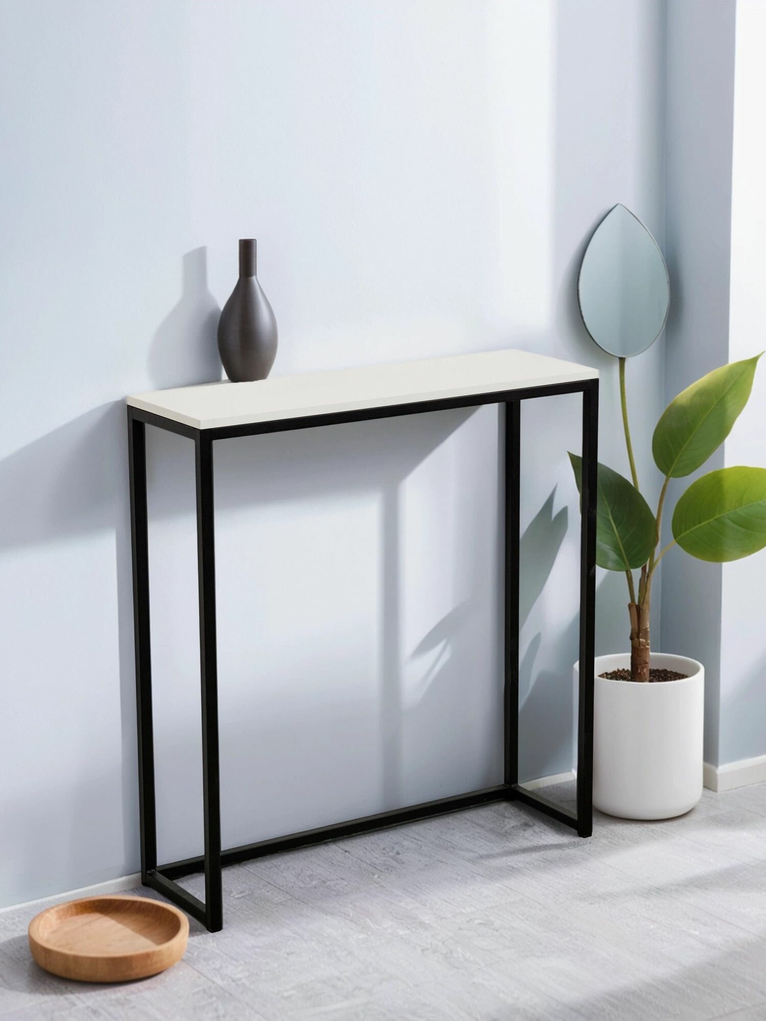 Консольный столик, Белый, 85х100х25 см