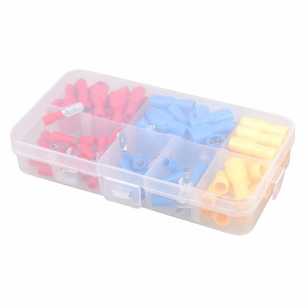 Упаковка из 100 штук, вставные шпунтовые клеммы, клеммные колодки холодного прессования, листовые обжимные клеммы