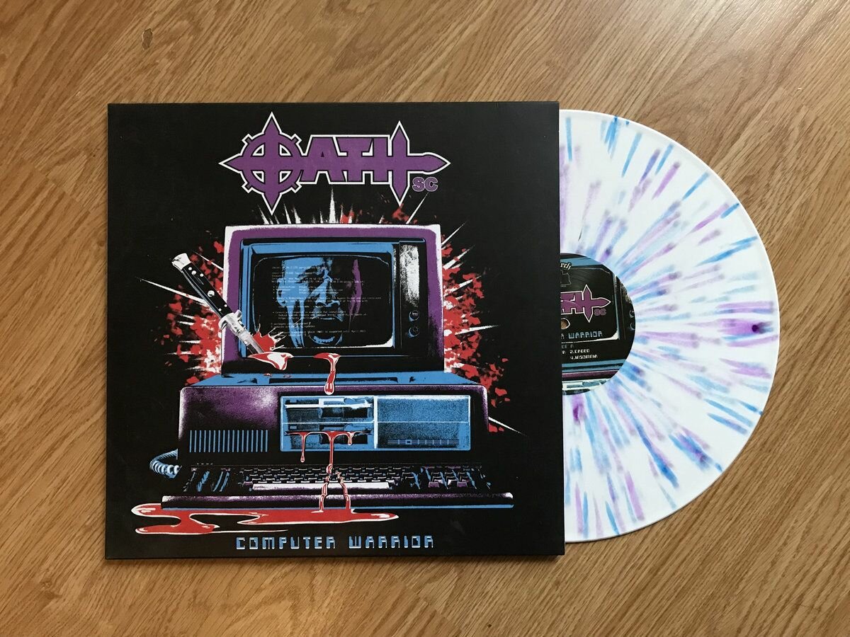Oath - Computer Warrior (2021)/Limited Edition - Молочно-белые-фиолетовые-синие брызги/100 копий/Виниловая пластинка