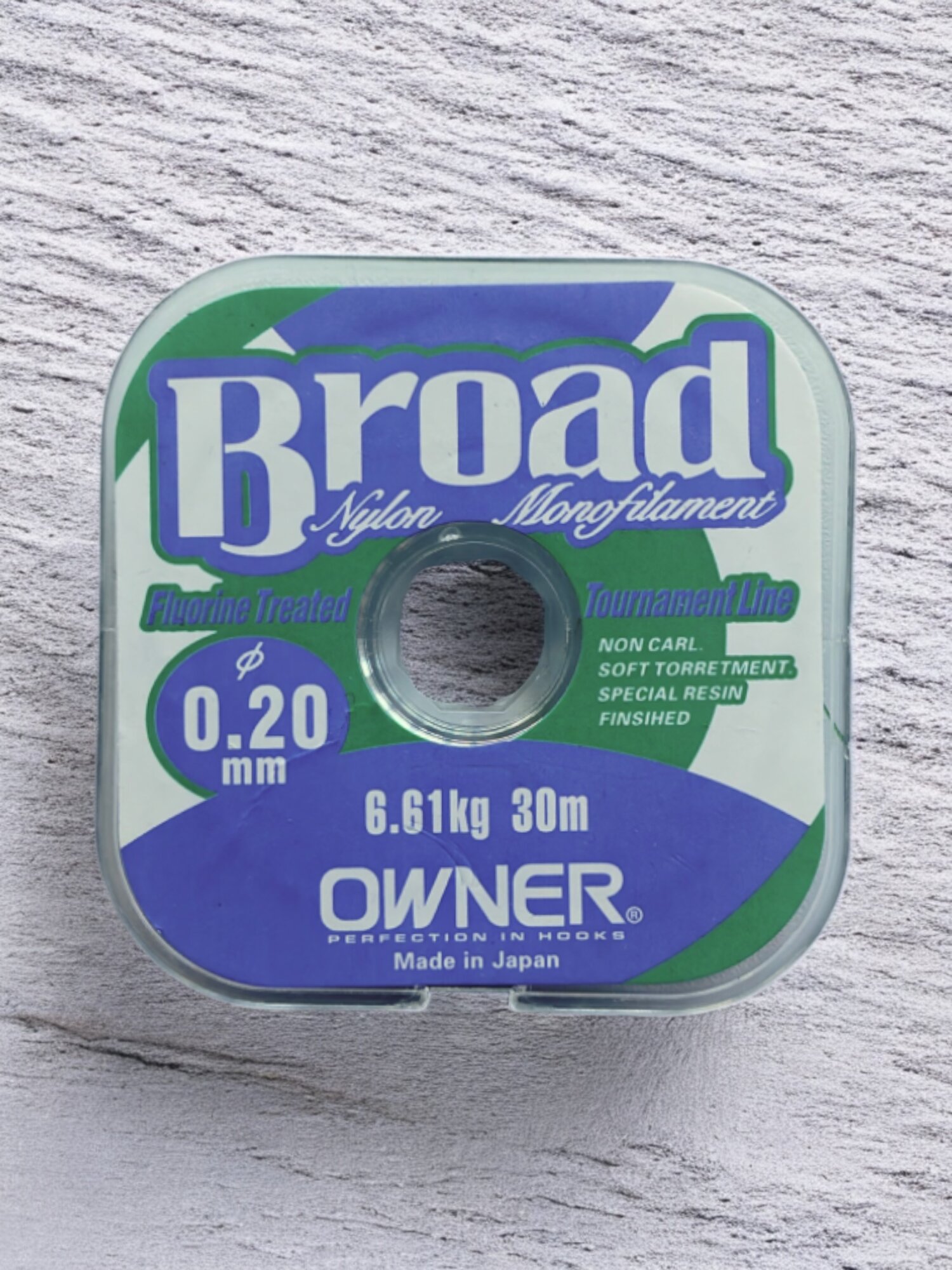 Леска Owner Broad длина 30 м диаметр 0,2 мм разрывная нагрузка 6,61 кг